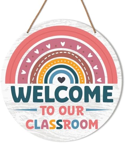 Amazon.com: TOARTi Groovy 3D Welcome Classroom Door Sign Hanging ...