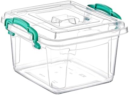 Best House Multi Storage Clear Plastic Square Box Container with Lids ...