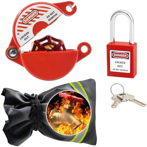 Amazon.com: Gate Valve Lockout and Safety Padlock,1Set, Hose Bib Lock ...