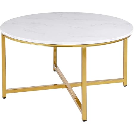 Amazon.com: Round Coffee Table for Living Room, 31.5-inch Modern Sofa ...