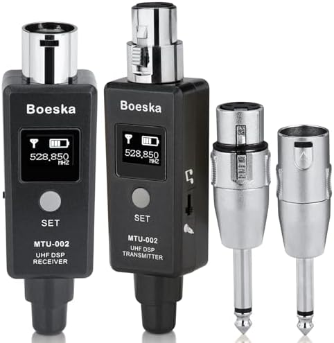 Amazon.com: STRICH Wireless Microphone XLR Transmitter and Receiver ...