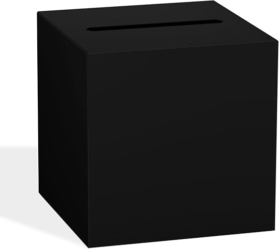 Amazon.com: JCTHKUKU Black Card Box for Party, 8.7" Gift Cards ...