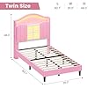 Amazon.com: HAUOMS Twin Size Bed Frames for Girls, Princess Velvet ...