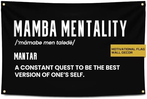 Amazon.com : Gold Trident Mamba Mentality Gym Flag Banner - Inspire ...