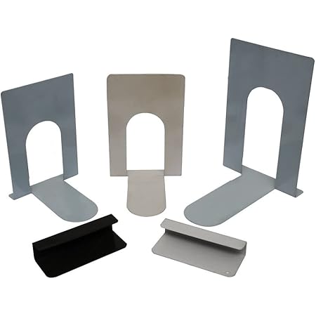 STANDARD Steel Book Supports Large - Pack of 1, Grey Finish (9,1/2" x 6 ...