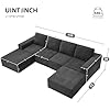 Amazon.com: 110" Frameless Modular Sectional Sofa Couch, Deep Seat U ...