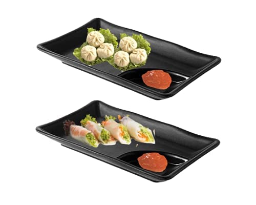 Buy EZRA Melamine Chilla Platter Set for Snacks, Plates/Tray for Party ...