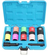 Amazon.com: DPTOOL Half Size Lug Nut Socket Set 1/2” Drive Impact Flip ...