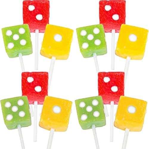 Amazon.com : Dice Candy Lollipops, Casino Theme Candy - Edible Dice ...