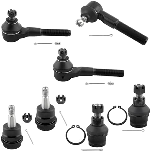 Amazon.com: BOXI 7pcs Front Tie Rod End + Ball Joint Kit Fit for Jeep ...