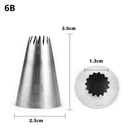 Delidge 12 Shapes Cake Nozzle Stainless Steel Icing Piping Nozzles ...