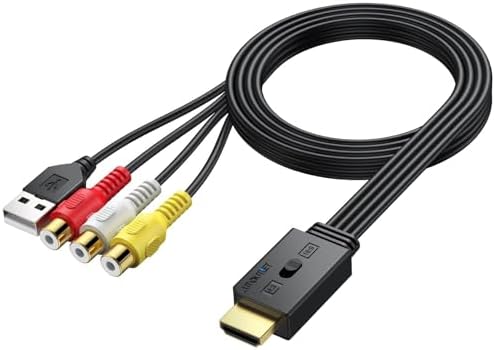 Amazon.com: AUTOUTLET RCA to HDMI Converter with Aspect Ratio Switch (4 ...