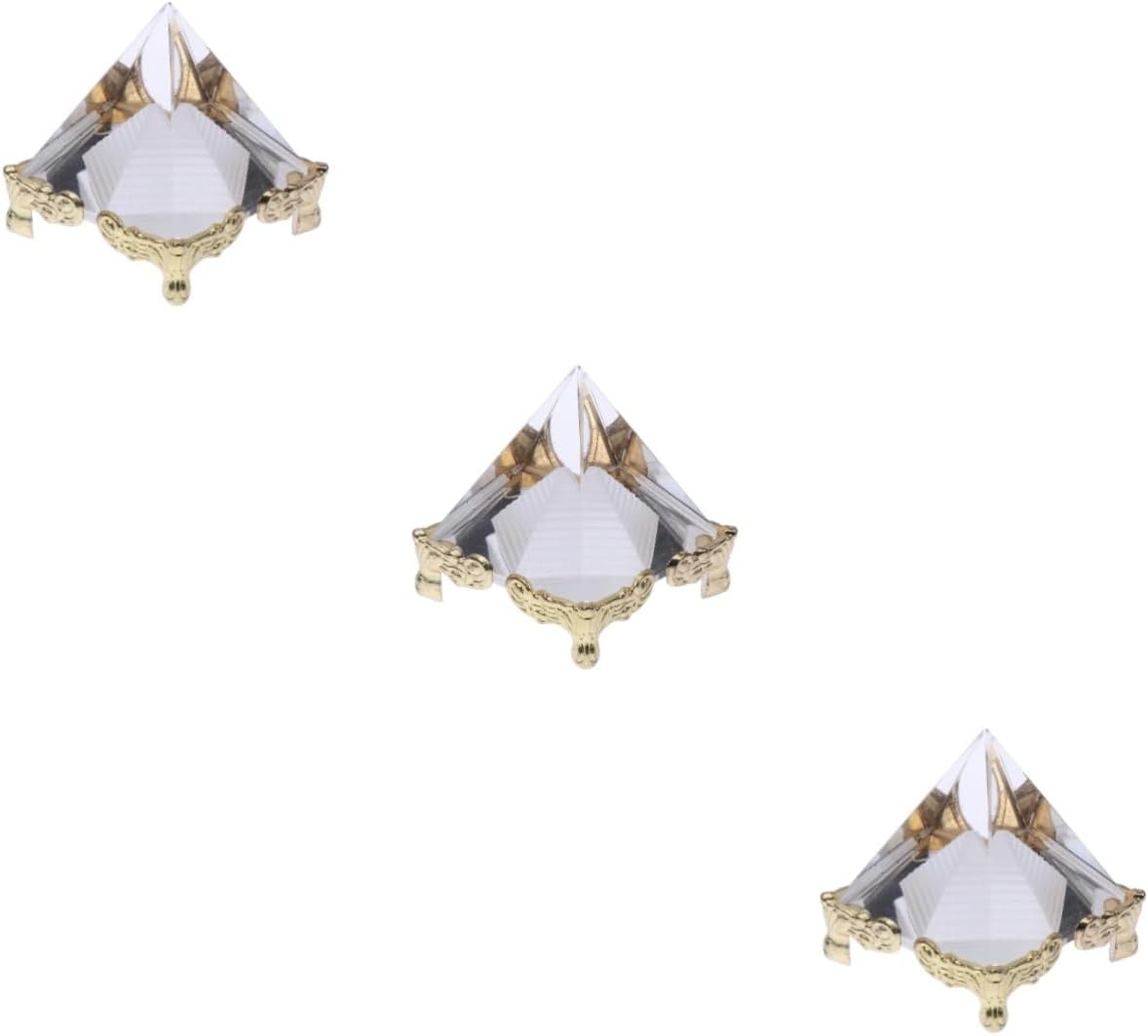 Amazon.com: Abaodam 3 Pcs Crystal Pyramid Home Desktop Ornament Pyramid ...