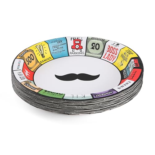Snapklik.com : Game Night Monopoly Disposable Paper Plates Soak Proof ...
