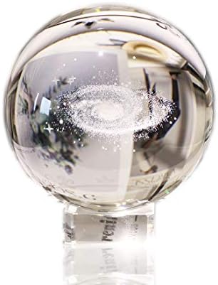 Galaxy Crystal Ball Glass Sphere Display Globe Paperweight Healing ...