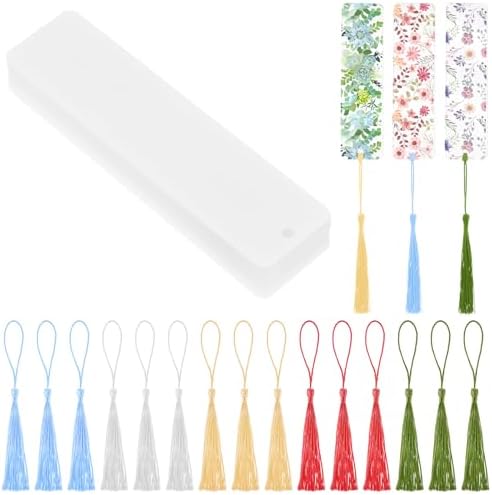 Amazon.com: WNSIRVY 40Pcs DIY Bookmarks Kit, Transparent Dried Flower ...
