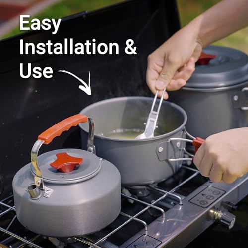 3-Burner Propane Camping Stove 19800 BTUs, Portable Camp Stove with 3 ...