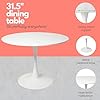 Aykah 31.5 Inch Round Modern Dining Table for 2/4 - Manufactured Wood ...