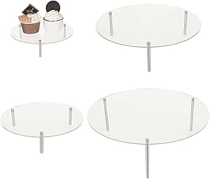 Amazon.com | FINGERINSPIRE 4 Sets Round Acrylic Cake Stand for Dessert ...