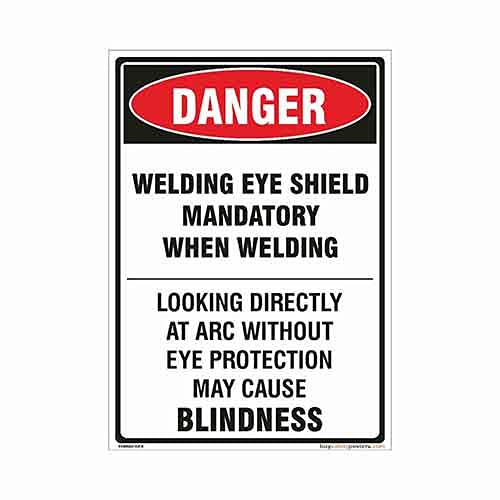Buy buysafetys.com - Welding Eye Shield Mandatory Sign In English - PVC ...