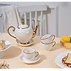 Amazon.com | 19 Piece Vintage Ceramic Tea Set, Teapot, Cup and Saucer ...