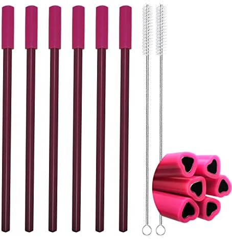 Amazon.com: Stainless Steel Straws (4 PACK), With Cleaning Brush, Heart ...