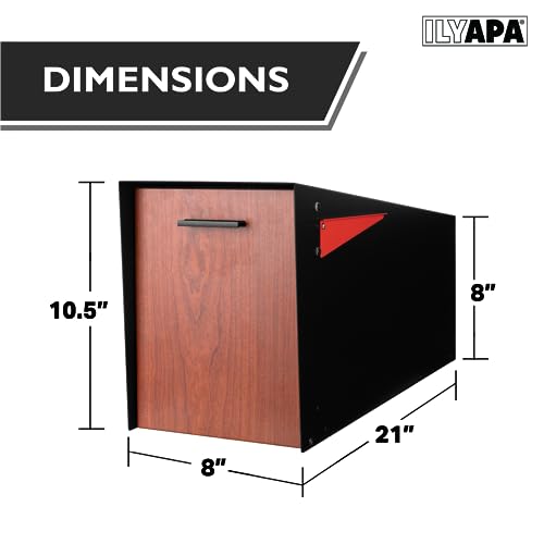 Snapklik.com : Ilyapa Modern Angle Design Post Mount Mailbox - Black ...