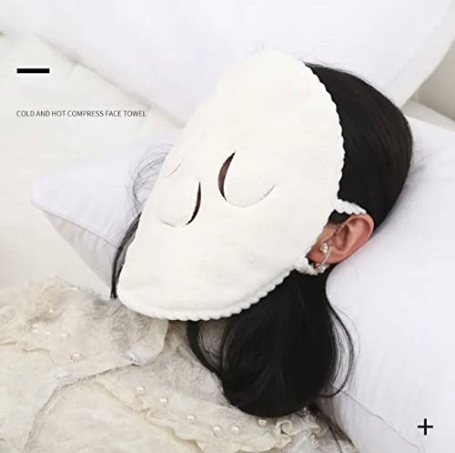Swabs® 2 Pieces Reusable Face Towel Mask Cold Hot Compress Facial ...