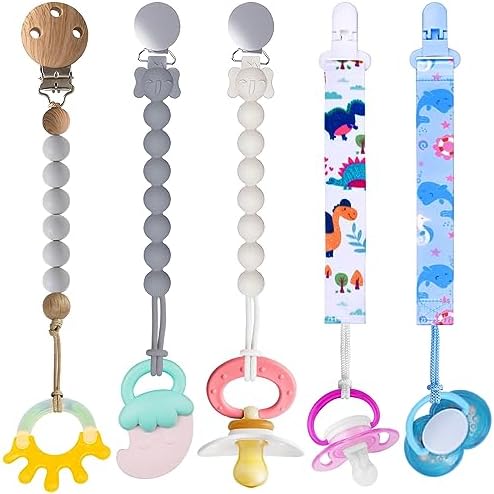 Amazon.com : Silicone Pacifier Clip, Pacifier Holder Clip, Pacifier ...