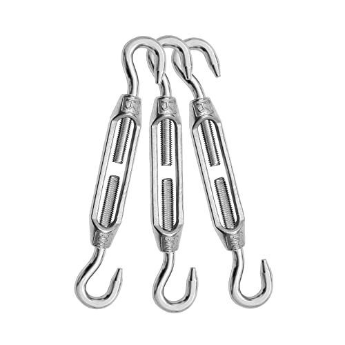 Snapklik.com : Jamiikury 3PCS M4 Hook & Hook Turnbuckle 304 Stainless ...
