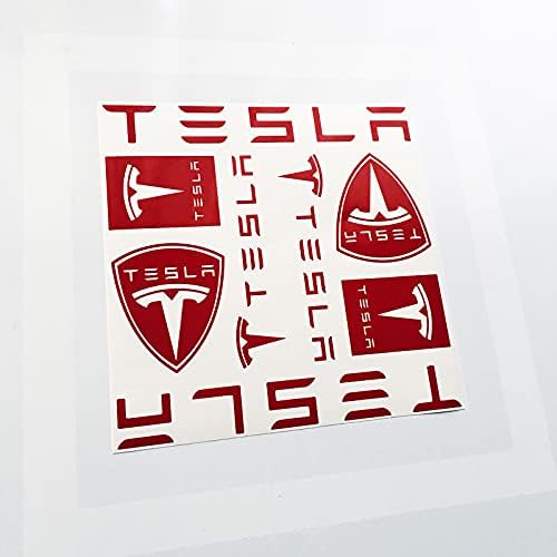 Amazon.com: Imagnt Studio Sticker Set of 8 Decals fits Tesla car Window ...