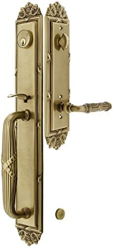 Imperial Style Tubular Handleset in Antique Brass with Left Hand Ribbon ...