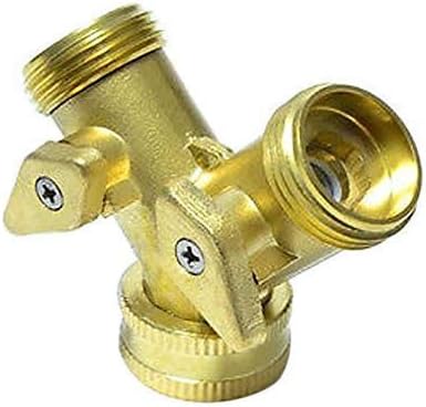 Tap Y Splitter Brass Manifold Two Way Washing Machine Hose Connector 3/ ...