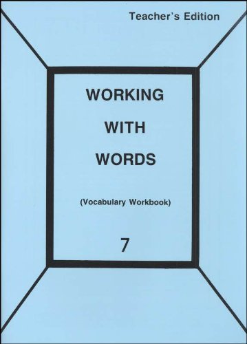 WORKING WITH WORDS 7, (Vocabulary Workbook) Teacher's Edition with ...