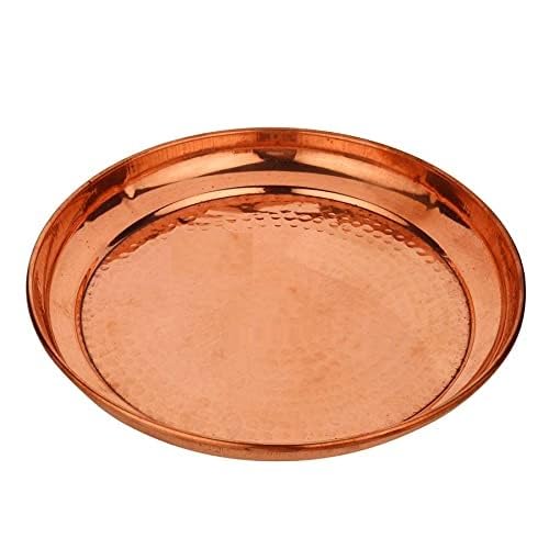 Buy SHIV HOME WORLD Hand Made Pure Copper Plate/Thali/Top Cover for ...