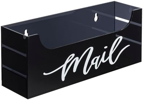 Amazon.com: MyGift Premium Smoky Gray Acrylic Mail Holder with ...