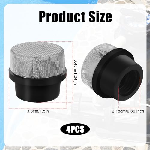 4pcs 190106Z Air Bleeder Screen Caps for Pentair, Rubber And Stainless ...