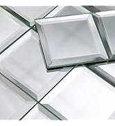 Soulscrafts Beveled Mirror Glass Tile, 12x12 Inch Mirror Strip ...