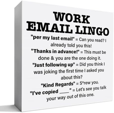 Amazon.com: Funny Office Desk Decor Wooden Sign, Sarcastic Office ...