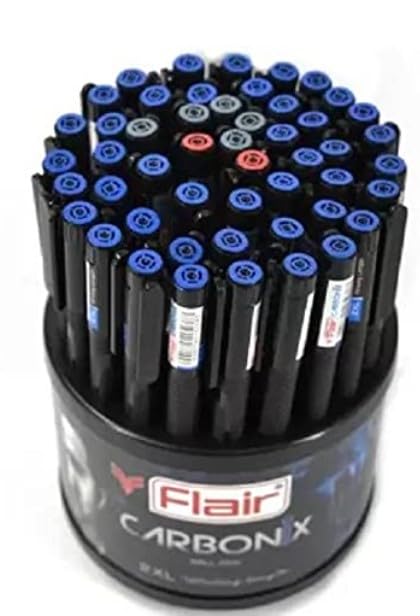 FLAIR Carbonix Blue Ball Pen | Medium Nib With Liquid Ink | Light ...