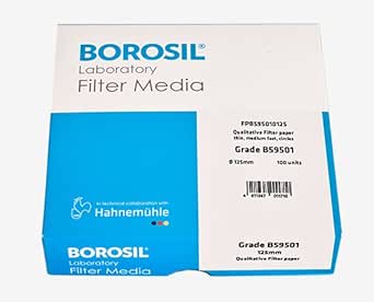 Borosil Filter Papers 125 mm, Qualitative Round Sheets (Pack of 100 ...