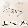 Amazon.com: DWVO Cloud Bed Frame Queen Size, PU Leather Upholstered Bed ...