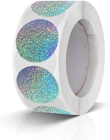 Amazon.com: Round Stickers Silver 1 Inch Circle Labels Color Coding ...