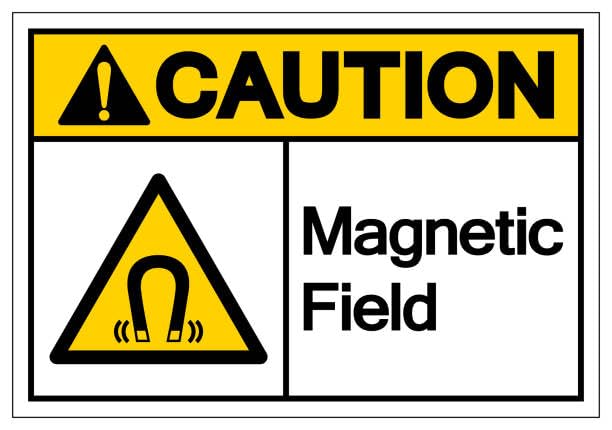 CAUTION - MAGNETIC FIELD SIGN | Waterproof Sticker : Amazon.in: Office ...