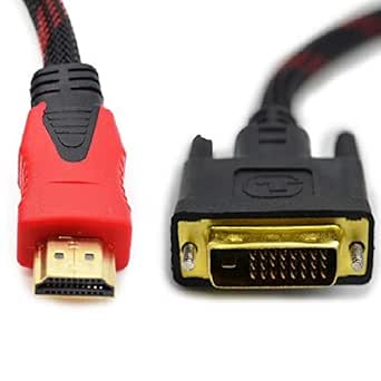 Bidirectional HDMI to DVI Adapter Cable (DVI-D 24 + 1 Male to HDMI Male ...