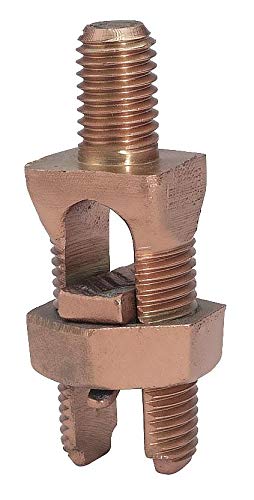 Burndy Copper Cable to Steel/Fence Post/Flat, Leaded Bronze alloy, 8/2 ...