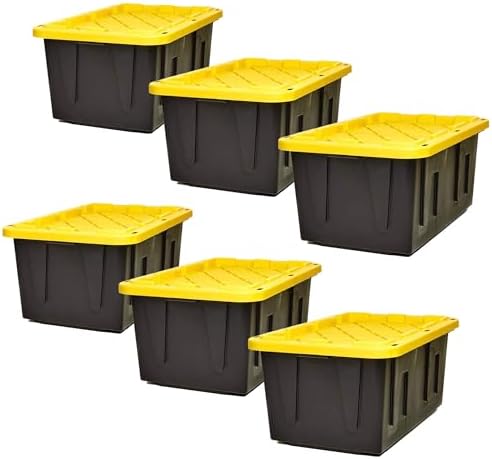 Amazon.com: CX BLACK & YELLOW®, 17-Gallon Heavy Duty Tough Storage ...