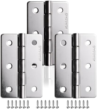 YUDTKK Stainless Steel Door Hinges, Heavy Duty Butt Utility Hinges, Non ...