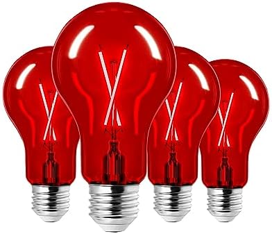 Feit Electric A19/TR/LED 4.5W Dimmable Red LED Light Bulb - Amazon.com