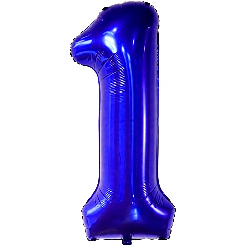Snapklik.com : Blue One Balloon For First Birthday - 40 InchBlue Number ...